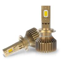 China New 200W Super High Power 12000Lm Aluminum+Brass LED Headlight H7 Bulb Universal Cars Trucks 6500K 12V-24V Retrofit/Upgrade for sale
