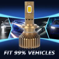 China New 200W Super High Power 12000Lm White Light 6500K H7 Car LED Headlight Bulb Universal Aluminum+Brass 24V YOUCHESHI 24 Months for sale