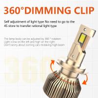China New Design White 6500K 100W 10000LM Full Capacity 12V/24V IP68 Waterproof Universal Fitment H7 LED Car Headlight Bulbs for sale