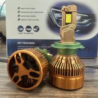 China 200W 20000LM H7 Beak New Design LED Headlight Bulbs 6500K Super Bright Aluminum Brass 24-Month Warranty Turbo Fan Cooling 12-24V for sale
