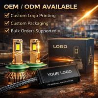 China 200W 20000LM H7 Beak New Design LED Headlight Bulbs 6500K Super Bright Aluminum Brass 24-Month Warranty Turbo Fan Cooling 12-24V for sale