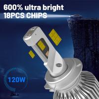 China New Super Bright 9800LM H7 Auto LED Headlight Bulb 6500K Cool White 240W Aluminum+Brass / Compatible 24V Universal for sale