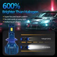 China New 300W 27000LM 6500K Blue IP68 Waterproof LED Car Headlight Bulbs 12V/24V for H7 2-Year Warranty OEM/ODM for sale