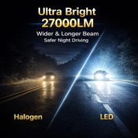 China New 300W 150W 27000LM 6500K IP68 Waterproof Universal Fitment 12V/24V LED Car Headlight Bulbs for H7 2-Year Warranty for sale