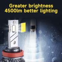 China New Super Bright 130W H11 LED Car Headlights 9000LM Cool White Light 6500K Aluminum+Brass Accessories 12V Universal Fitment 24 for sale