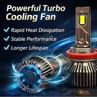 China 180W 18000LM Super Bright Aluminum Brass Car LED Headlight Bulb H11 6500K 12V Auto Plug Play Cooling Fan for New Cars SUVs for sale