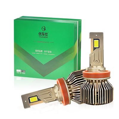 China Super Bright 180W Full Capacity 16600LM H11 LED Cool White 6500K Universal Fitment Car Lights Aluminum+Brass 12V 24V 24 Months for sale
