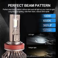 China Super Bright 200W 6000Lm H11 Car LED Headlight High Power 6500K Cars Trucks Compatible H1 H3 H4 H7 H11 9005 12V/24V New Model for sale