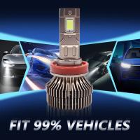 China Super Bright 200W H11 LED Headlight Bulb 18000Lm Aluminum Car Lights 6500K 12V New for sale