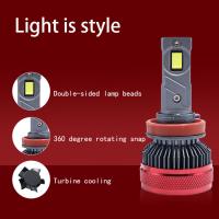 China 240 Watt Super Bright 12V H11 Car LED Headlights High Quality Auto Lighting System 6500K White Light Color 16000LM New Condition for sale