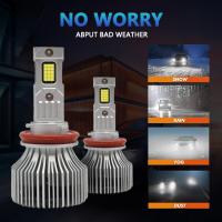 China New Design Silver 6500K 300W 27000LM IP68 Waterproof Universal Fitment 12V 24V LED Car Headlight Bulbs H1/H7/H11/9005/880 2 Year for sale