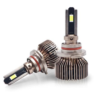 China New YOUCHESHI Y8 Gold 120W 24V Cool White Light 6500K Aluminum & Brass 9000LM Universal Car Headlight LED Bulb 9005 for sale