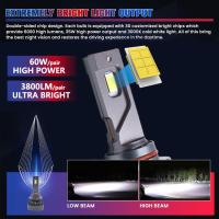 China New Super Bright 7600LM 9005 LED Car Headlights 120W 6500K White Light High Quality Aluminum Auto Lighting System H1 24V for sale