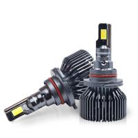 China New High Power 100W Auto Car Headlamp 9005 Double Color LED Headlight Bulb 7000LM Universal Fitment Aluminum+Brass YOUCHESHI 24V for sale