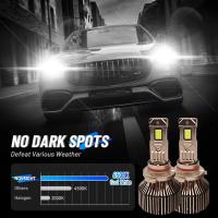 China New Design White Color 6500K 300W 27000LM Full Capacity 12V/24V LED Car Headlight Bulbs for H1/H7/H11/9005/880 2 Years Warranty for sale