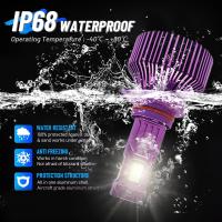 China New Design Purple Color 6500K 300W 27000LM Full Capacity 12V/24V IP68 Waterproof Universal Fitment LED Car Headlight Bulbs 2 for sale