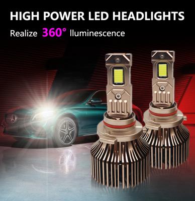 China Gold Color 6500K 300W 27000LM 12V/24V IP68 Waterproof LED Car Headlight Bulbs 9005 Universal Fitment 2 Year Warranty for sale