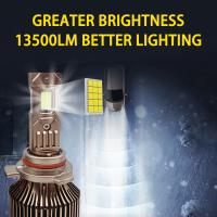 China Gold Color 6500K 300W 27000LM 12V/24V IP68 Waterproof LED Car Headlight Bulbs 9005 Universal Fitment 2 Year Warranty for sale