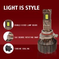 China Gold Color 6500K 300W 27000LM 12V/24V IP68 Waterproof LED Car Headlight Bulbs 9005 Universal Fitment 2 Year Warranty for sale