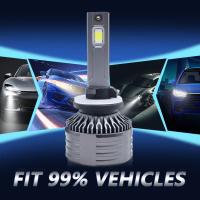 China 880 Universal White LED Headlights Cars Trucks 90W High Brightness 6500K Color H27 24V Full Capacity 5000LM Aluminum+Brass Auto for sale