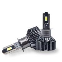 China Alloy Brass H3 LED Headlight Bulb Universal 120W 24V 9000LM New 6500K Cool White Color Temperature Front Lamp Auto Lighting for sale