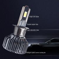 China Alloy Brass H3 LED Headlight Bulb Universal 120W 24V 9000LM New 6500K Cool White Color Temperature Front Lamp Auto Lighting for sale
