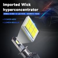 China Alloy Brass H3 LED Headlight Bulb Universal 120W 24V 9000LM New 6500K Cool White Color Temperature Front Lamp Auto Lighting for sale