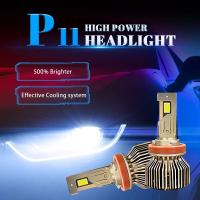 China New 3 Color 75W 6000LM 12V LED Car Headlight Bulbs H1/H4/H7/H11/880/9005 P11 Universal for sale