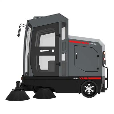 China YZ-S12 All Closed Industrial Ride-on Floor Sweeper Machine Park Road Street Sweeper Car for sale