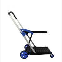 China Trolley Double Folding Basket Trolley Easy Maneuvering for sale