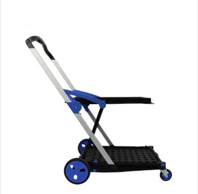 China Trolley Double Folding Basket Trolley Easy Maneuvering for sale