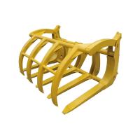 China ISO Logistics Machines Double Cylinder Tractor Grapple Bucket for sale