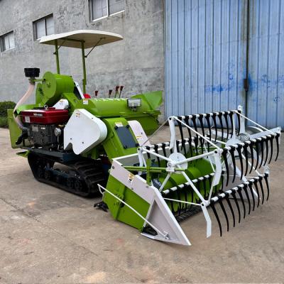China Riding Multifunctional Wheat And Rice crawler Harvester With Dual Header New Type Of Rice And Soybean Harvester for sale
