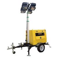 China 7M 9M Trailer Type Tower Durable Lighting Tool LED Mobile Diesel Generator Lifting Lighting Tower for sale