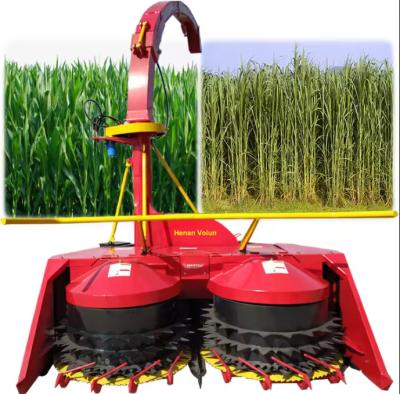 China Double Rows Tractor Mounted Silage Forage Harvester Machine Corn Stalk Napier Grass Alfalfa Combine Silage Harvester for sale
