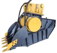 China Demolition Work Heavy Duty Excavator Rock Crusher Bucket Machinery Parts for sale