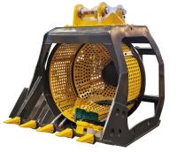 China Sand Soil Screening Bucket Excavator Screening Rotating Bucket CE Certified for sale