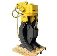 China Forestry Construction Machinery Equipment Rotary Excavator Attachment Double Cylinder Timber Log Grapple for sale