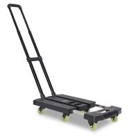 China Foldable 6 Wheels Collapsible Luggage Folding Hand Truck For Moving 330lbs Portable Platform Cart Dolly With 2 Ropes for sale