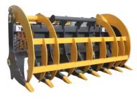 China Skid Steer Loader Attachment Grass Grapple Two-Cylinder , Single Jaw Grapple for sale