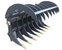 China Skid Steer Loader Accessories Grass Grapple Skid Steer Loader Attachment for sale