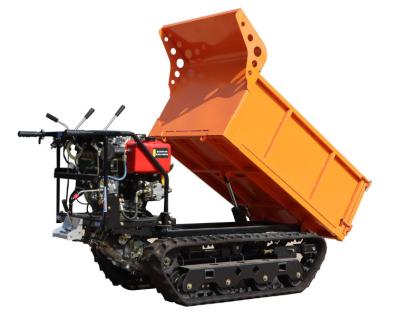 China 1-2 Ton Palm Garden Crawler Diesel Hydraulic Tipping Bucket Transit Transport Vehicle for sale