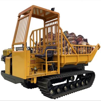 China Farming Equipment Agricultural Track Carrier Oil Palm Mini Crawler Dumper 5 Ton Off Road Remote Control Track Carrier for sale