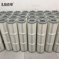 China High Performance Cartridge Dust Filter , 99.97% Fiber Glass Dust Collector Filter for sale