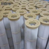 China High Performance Cartridge Dust Filter , 99.97% Fiber Glass Dust Collector Filter for sale