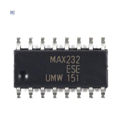 China MAX232ESE+T SOIC-16 Multi-channel RS-232 line transceiver chip IC low power interface translation chip for sale