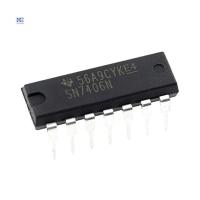 China SN7406NSR DIP-14 Hexagonal inverter with high voltage output of line driver buffer chip IC for sale