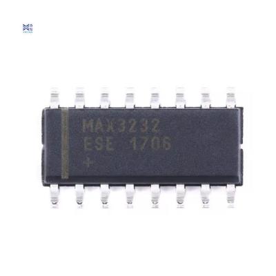 China MAX3232ESE+T SOIC-16 RS-232 Interface Chip IC Electronic Components Low Power Converter Chip High Speed Transmission for sale