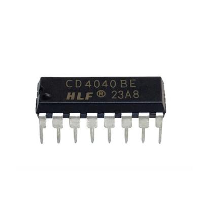 China CD4040BE DIP-16 Binary Serial Counting Frequency Divider IC Chip Electronic Components for sale