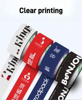 China Custom Logo Printed BOPP Acrylic Adhesive Packing Tape 60mm Strong Transparent for Carton Sealing for sale
